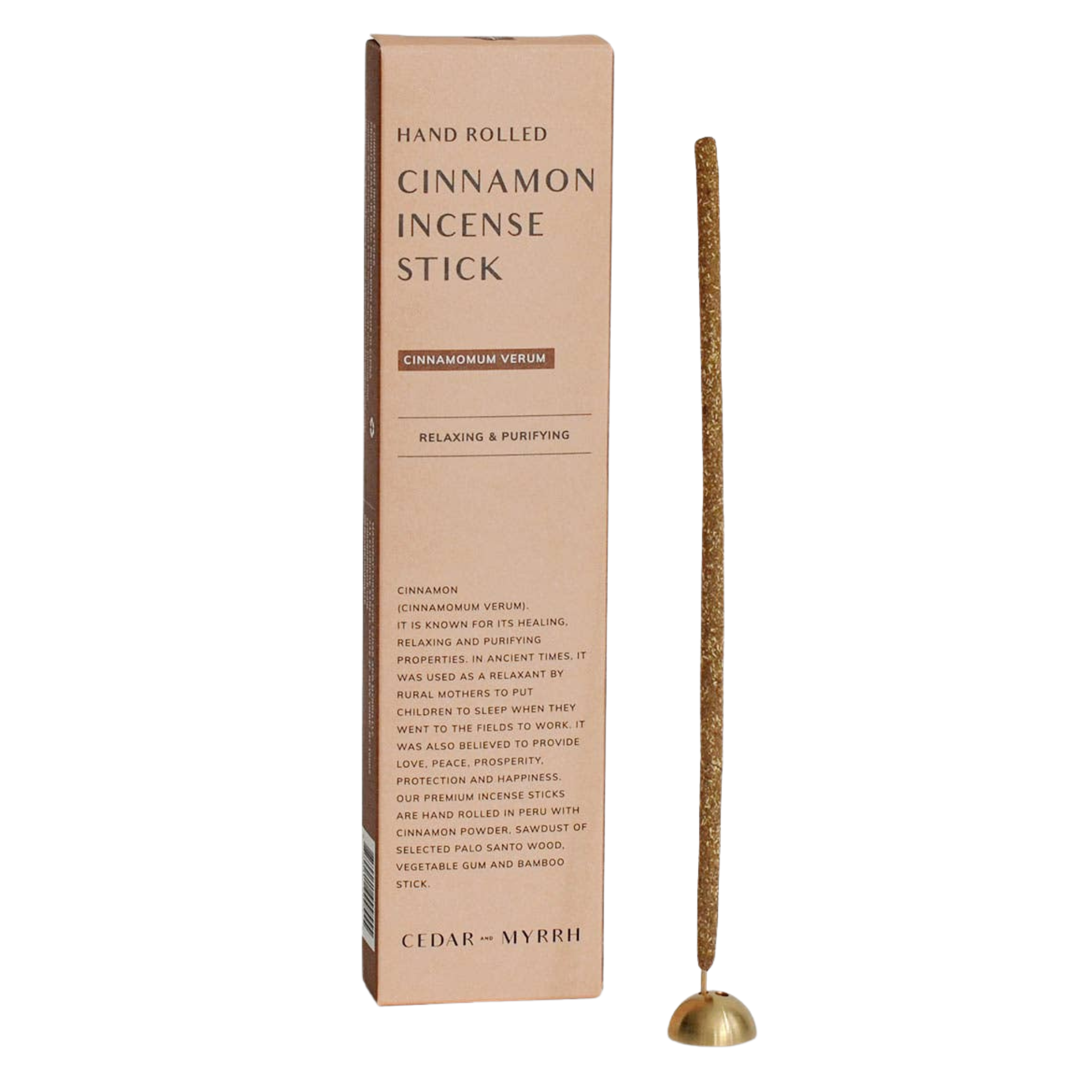 Cedar and Myrrh - Cinnamon Hand Rolled Incense Sticks – Pop Up Home