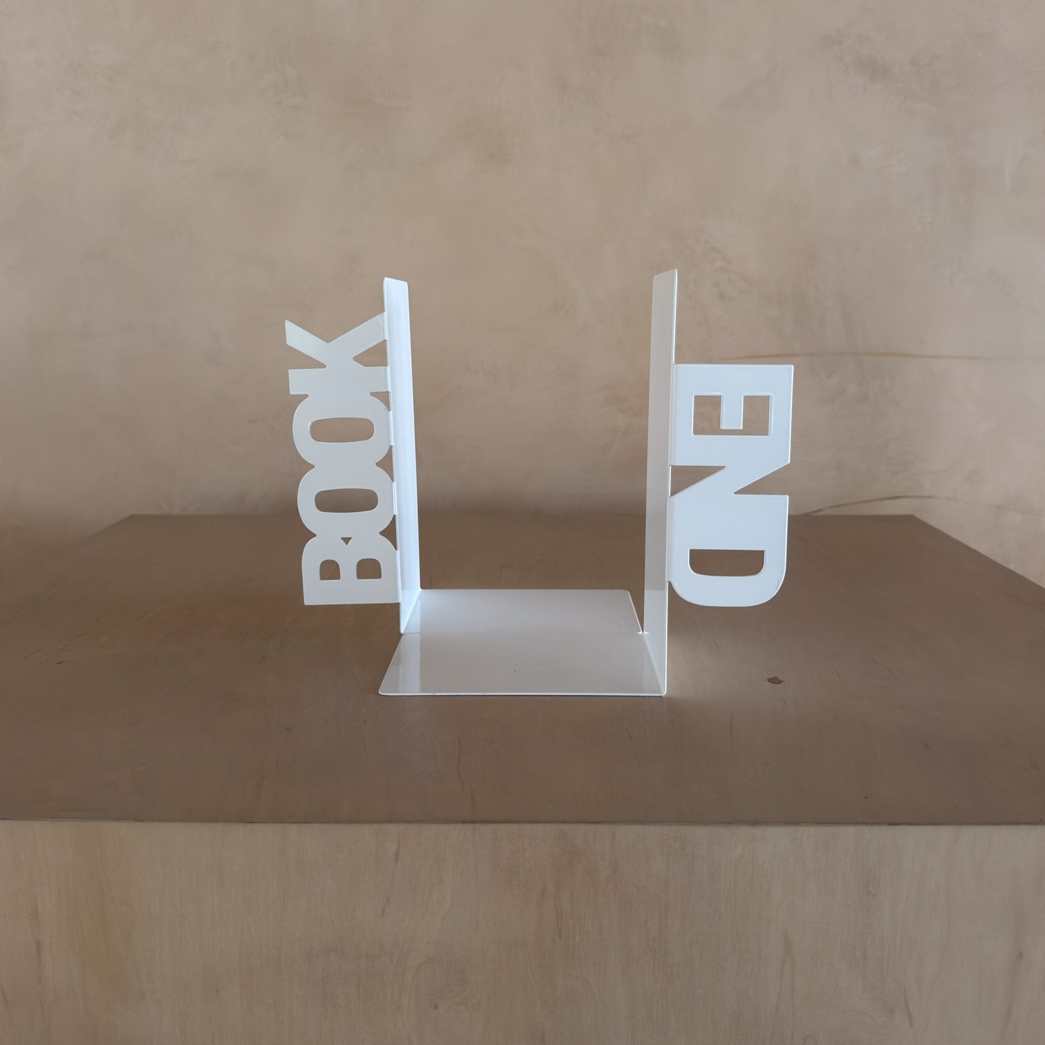 Pair of White Metal Bookends – Pop Up Home