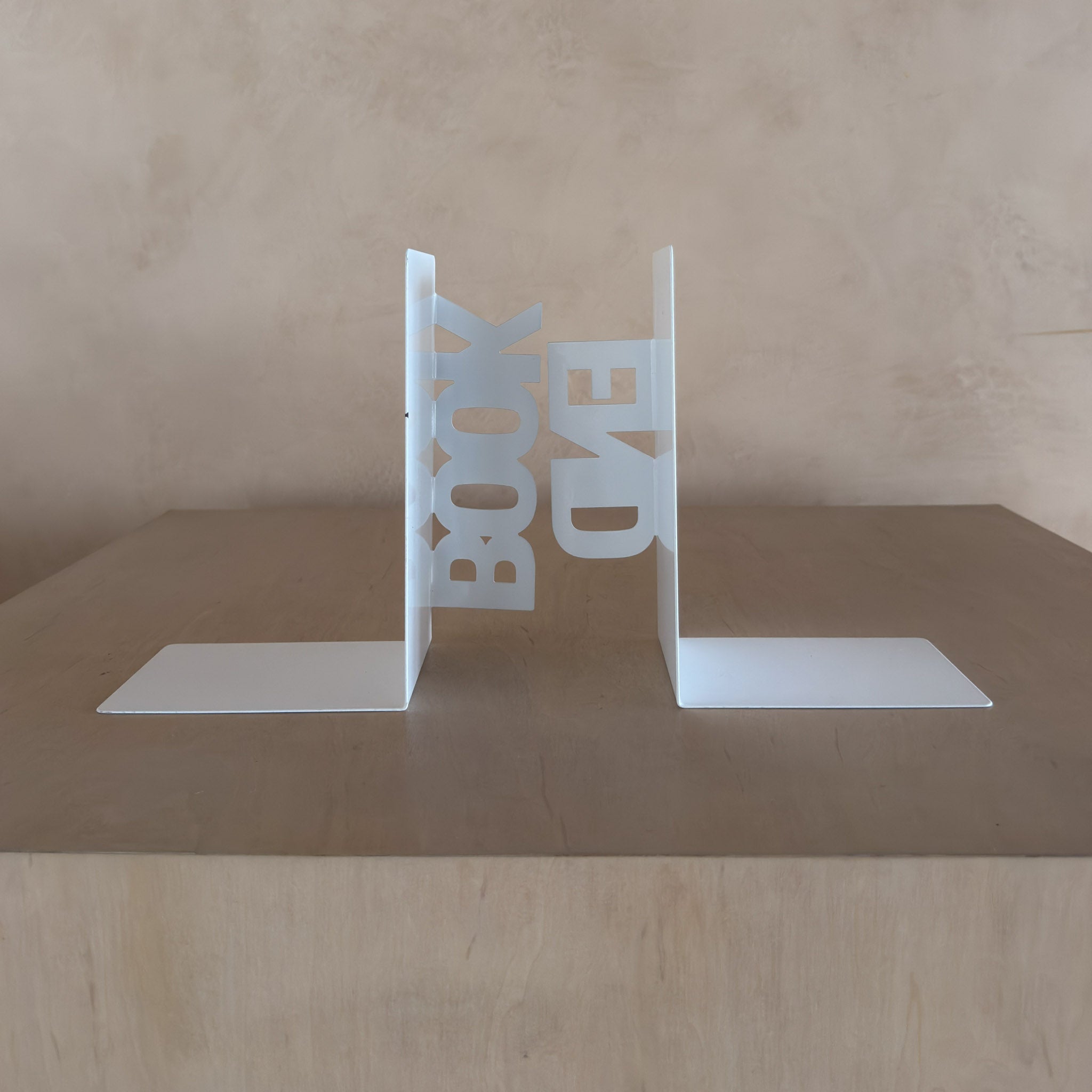 Pair of White Metal Bookends – Pop Up Home