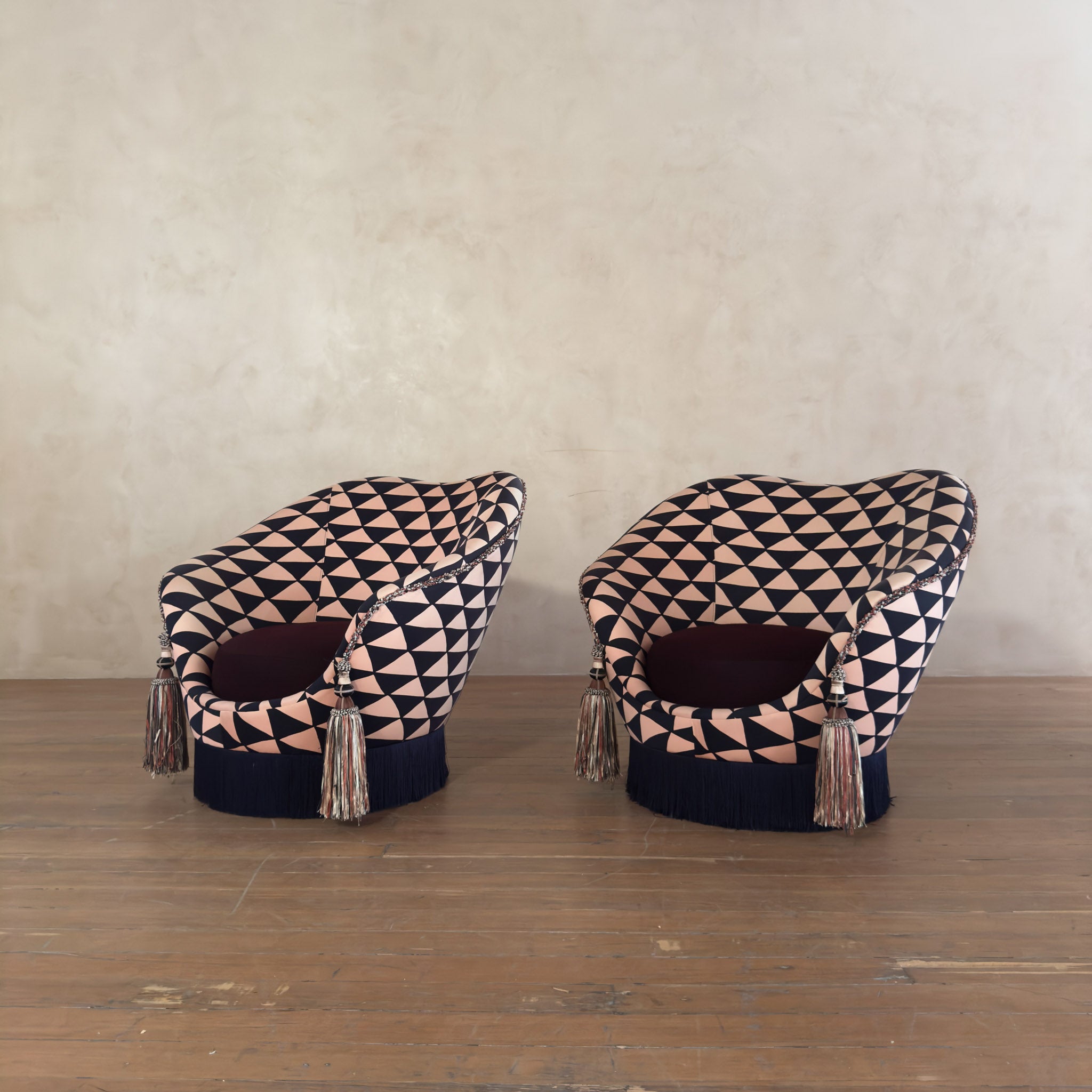 Pair of Custom Giovanni Ponti Style Arm Chairs – Pop Up Home